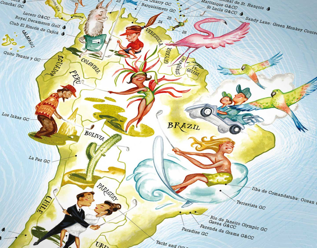 Golf Map - World's Best Golf Courses Map | Globe Trott-Air
